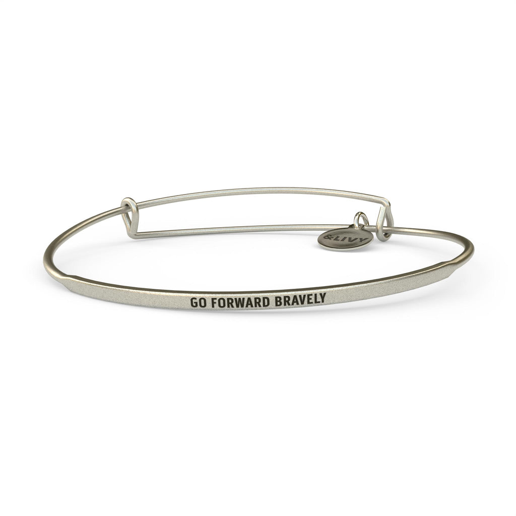 Go Forward Bravely Posy Bangle | &LIVY Jewelry