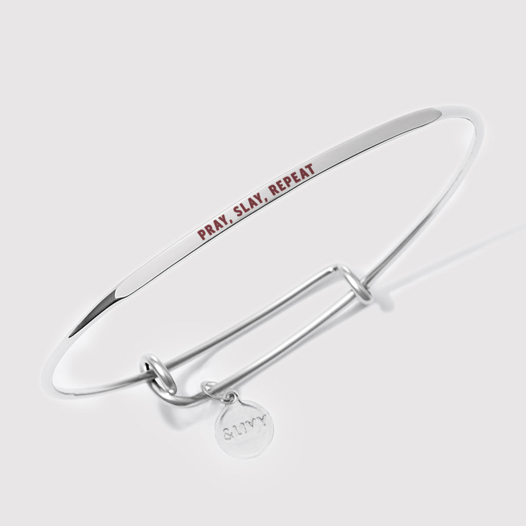 Pray Slay Repeat Expandable Bangle | &LIVY Jewelry